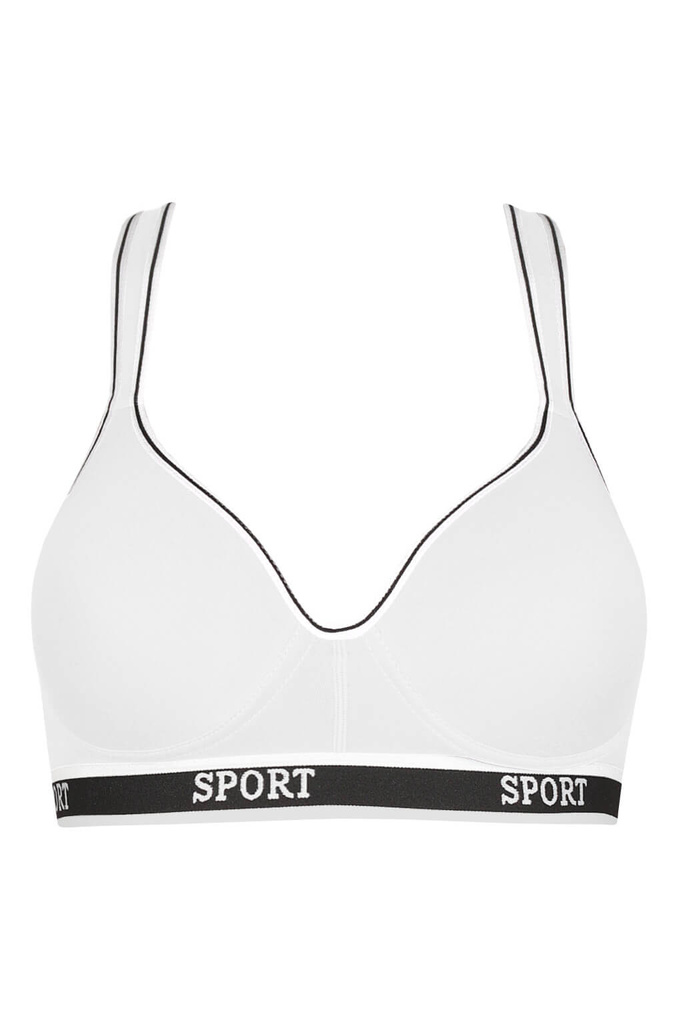 Katty bra - sportovní vyztužená bílá velikost: 90B