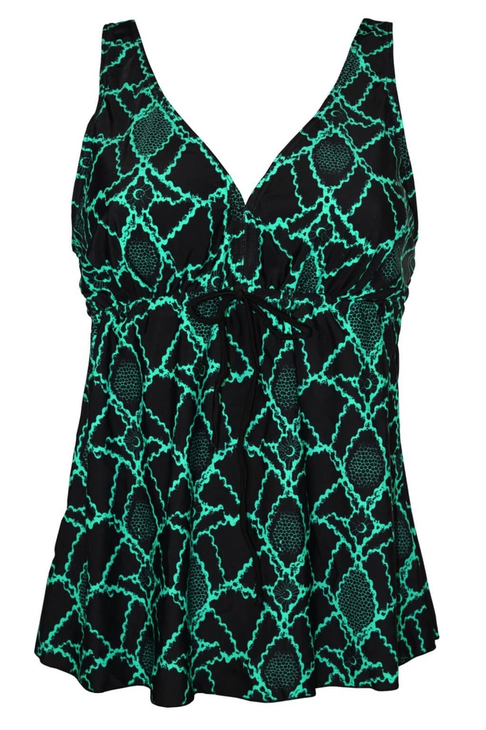 Aquarella tankini tílko - plavky S136 zelená velikost: L